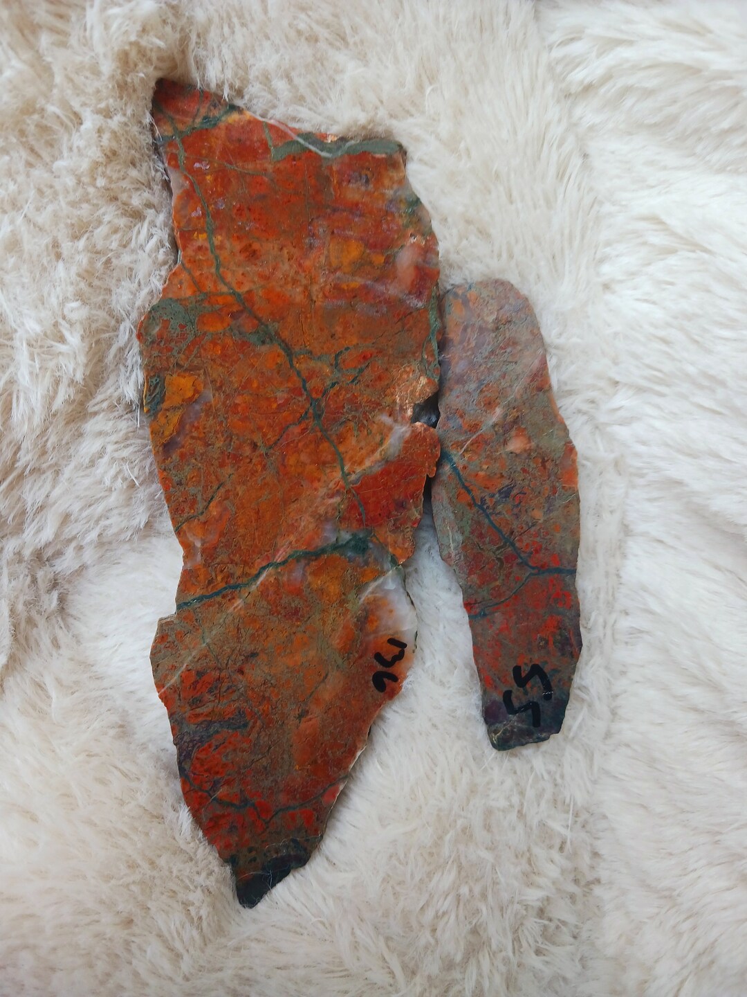 Amazing Multi-colored Jasper and Hematite Slabs Rough Cut for Display ...