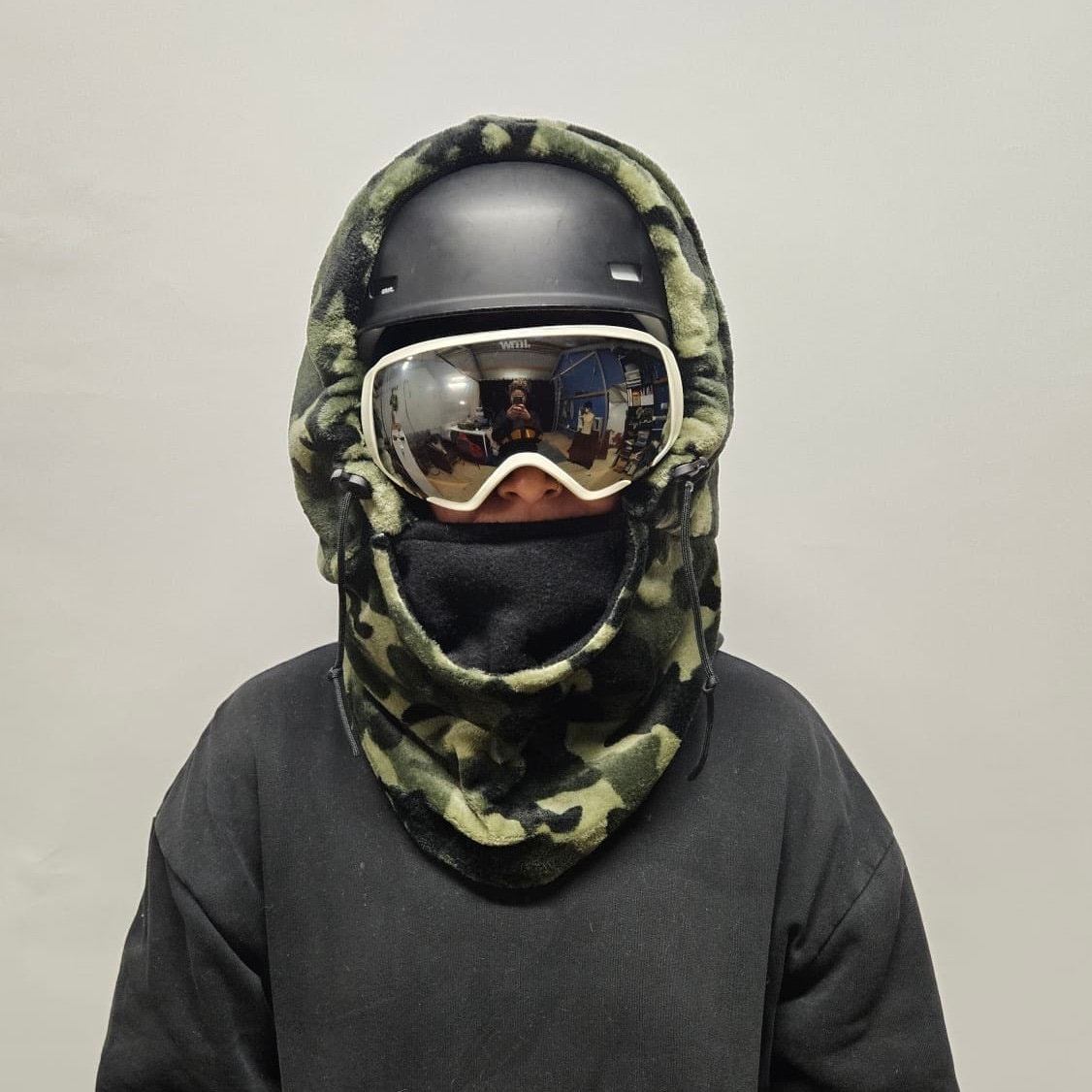 Army Green Ski Hood, Green, Hooded Hat, Fits Over Helmet, Bivouac Hood ...