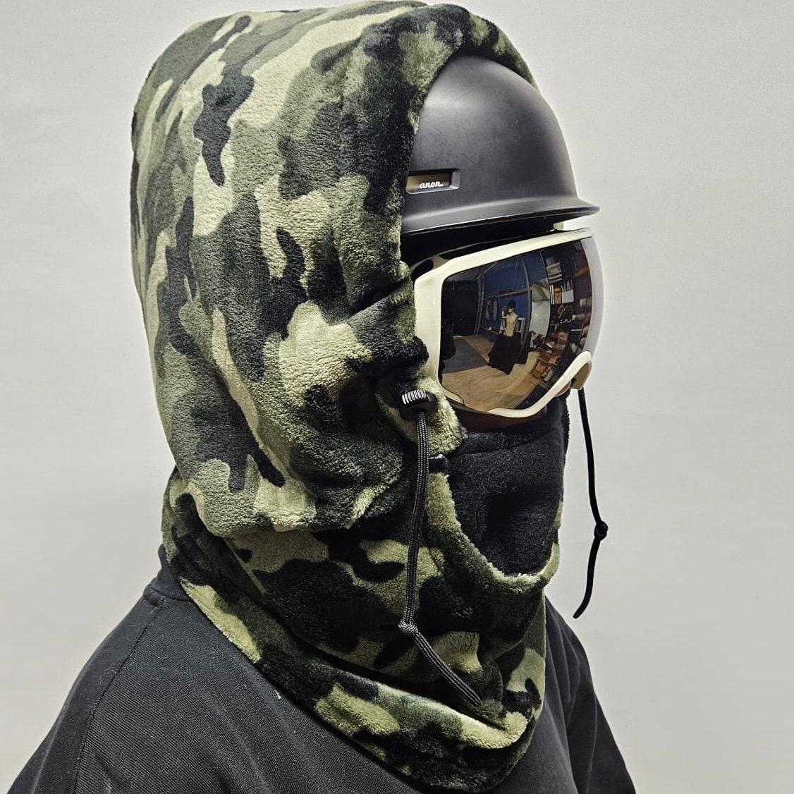 Army Green Ski Hood, Green, Hooded Hat, Fits Over Helmet, Bivouac Hood ...