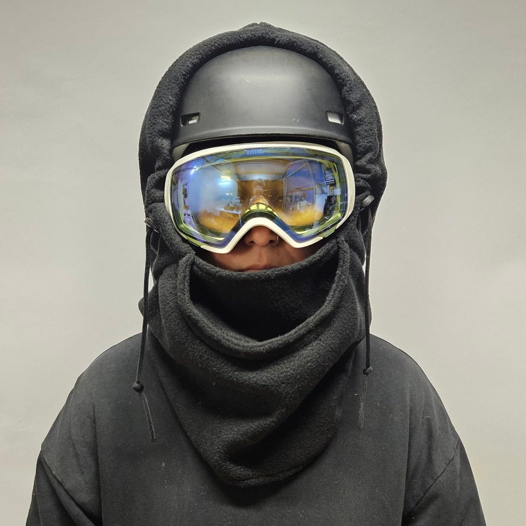 Fleece Ski Hood, Hooded Hat, Fits Over Helmet, Bivouac Hood, Balaclava ...