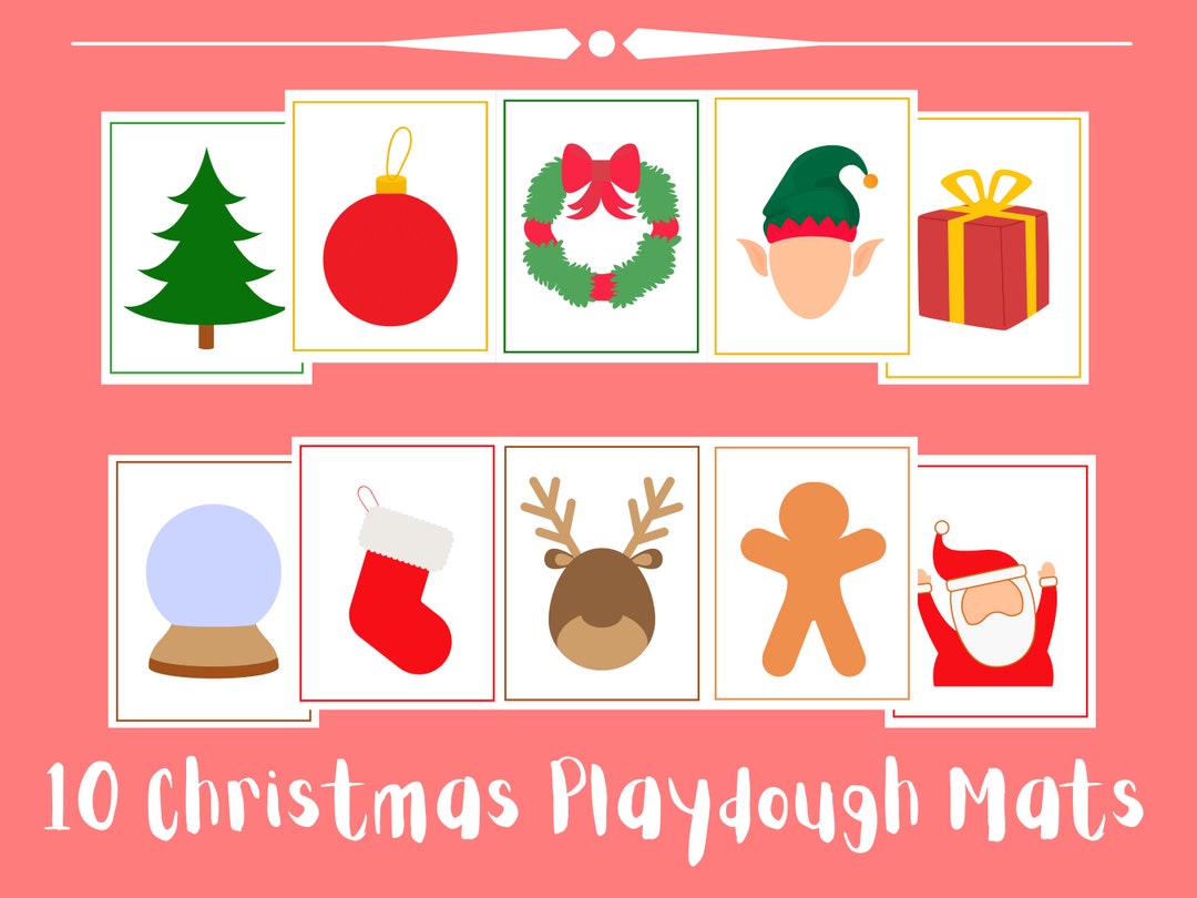 Christmas Playdough Mats for Kids | Fun Printable Holiday Activity ...