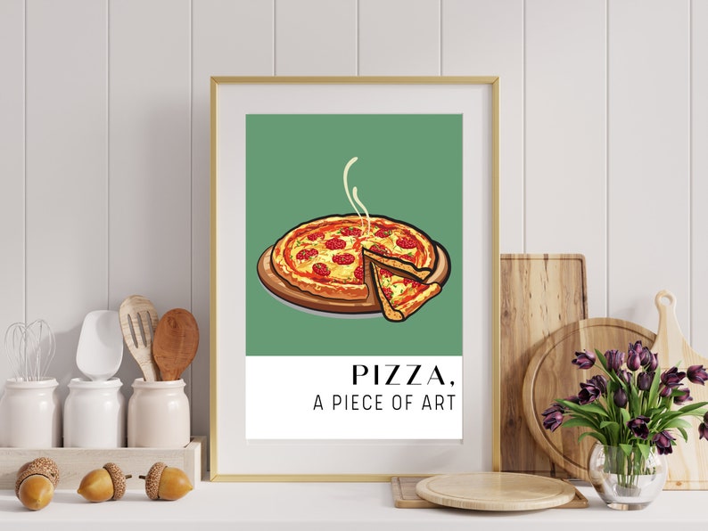 Italian Pizza Poster Pizza A Piece of Art - Etsy