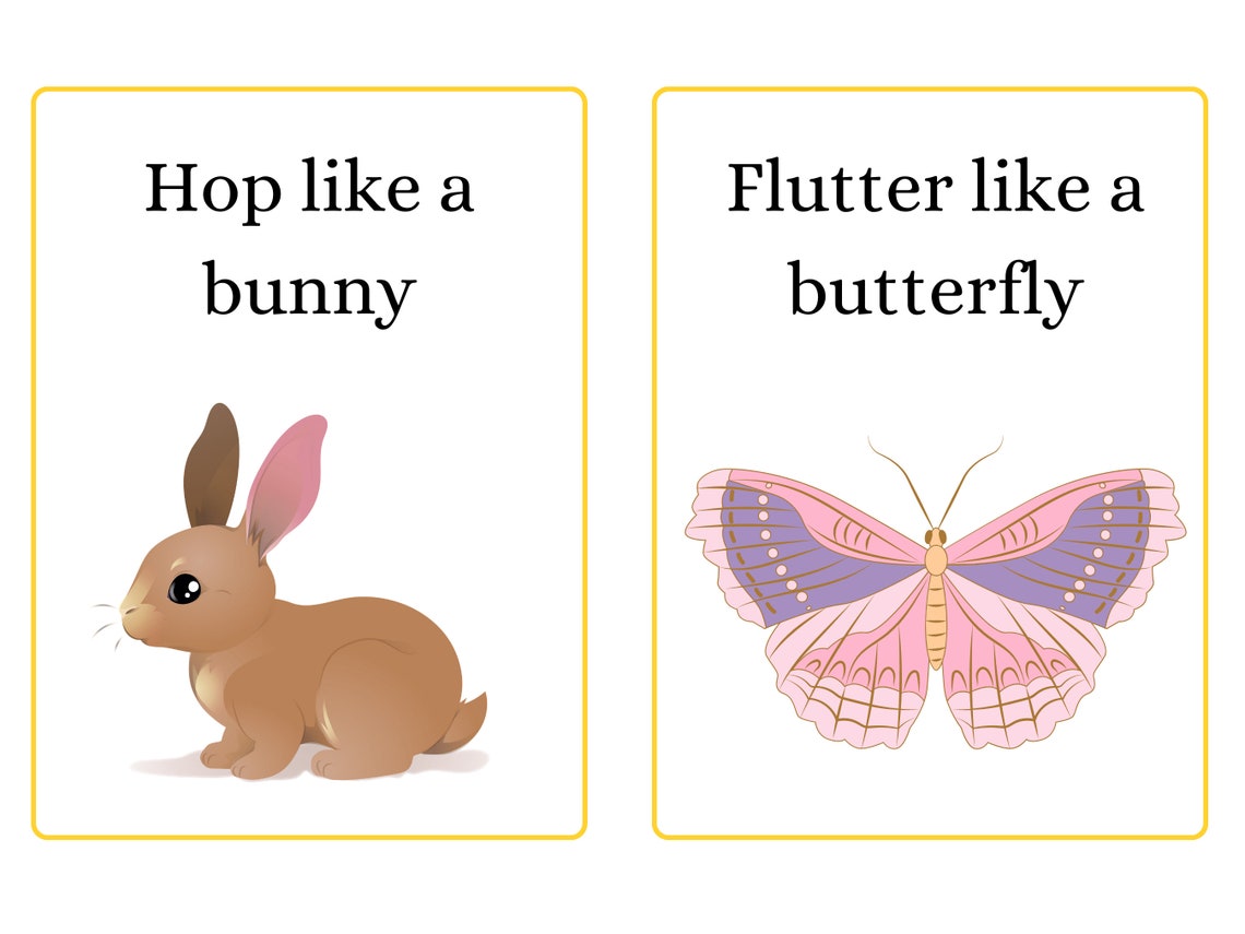 Printable Spring Movement Cards for Kids Fun School or Home Activity - Etsy