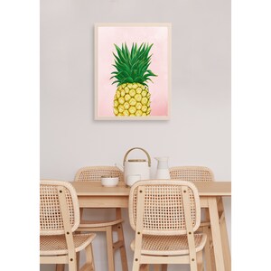 Pineapple Poster, Kitchen Wall Art Print, Tropical Fruit Decor ...