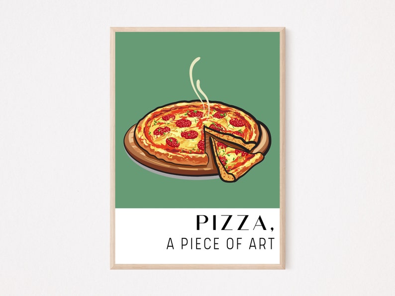 Italian Pizza Poster Pizza A Piece of Art - Etsy
