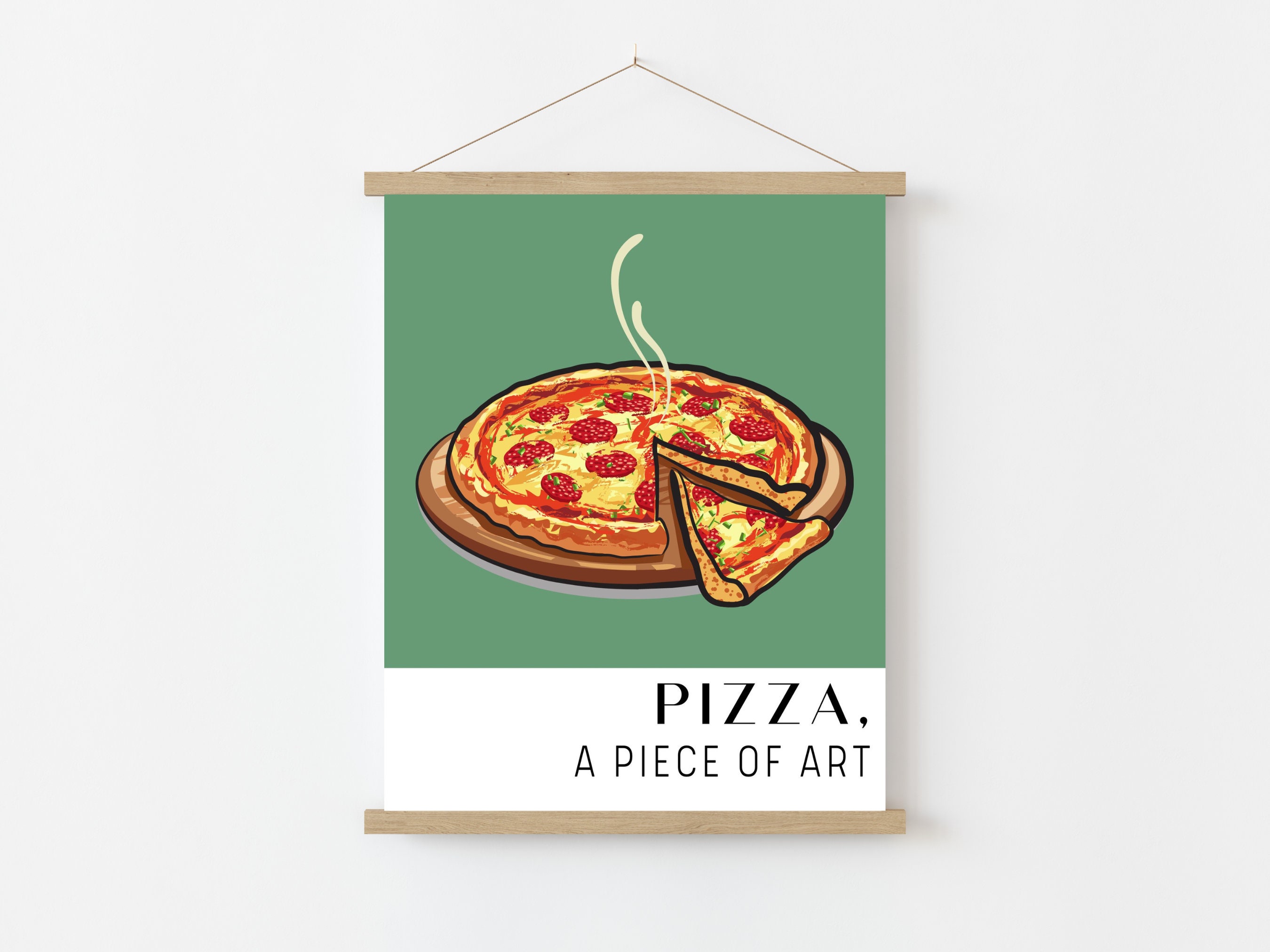 Italian Pizza Poster- Pizza, A Piece of Art - Etsy