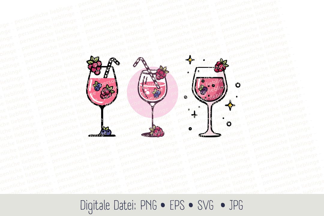 Wildberry Lillet Spritz Cocktail Mixed Drink Plotter File Cricut ...