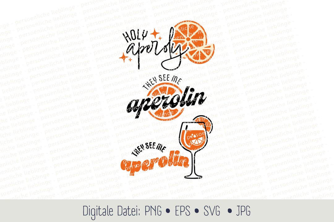 Aperol Spritz Cocktail Mixed Drink Plotter File Cricut Silhouette ...