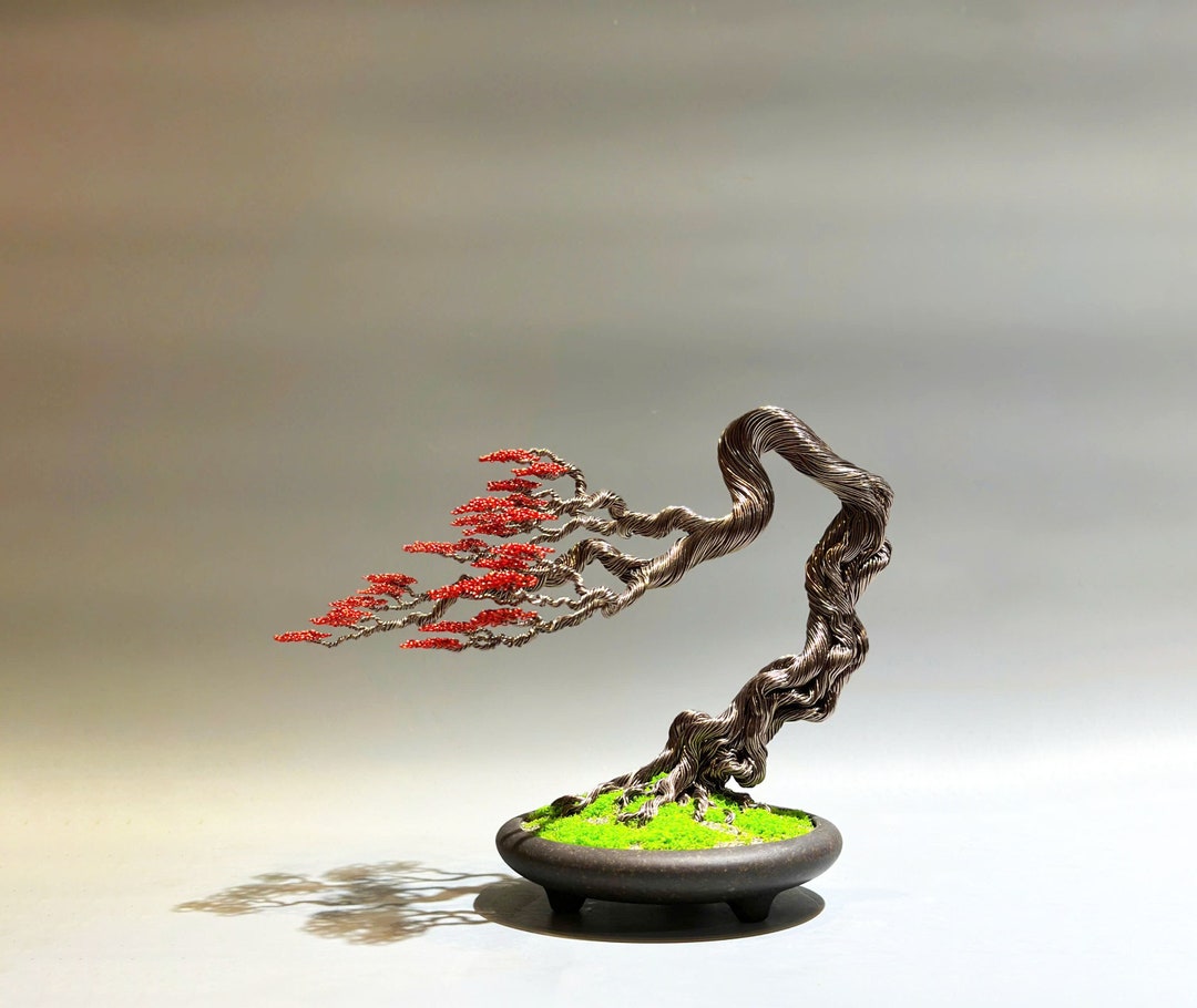 Copper Wire Bonsai Tree, Home Deco, Bonsai Tree Art, TV Shelf ...