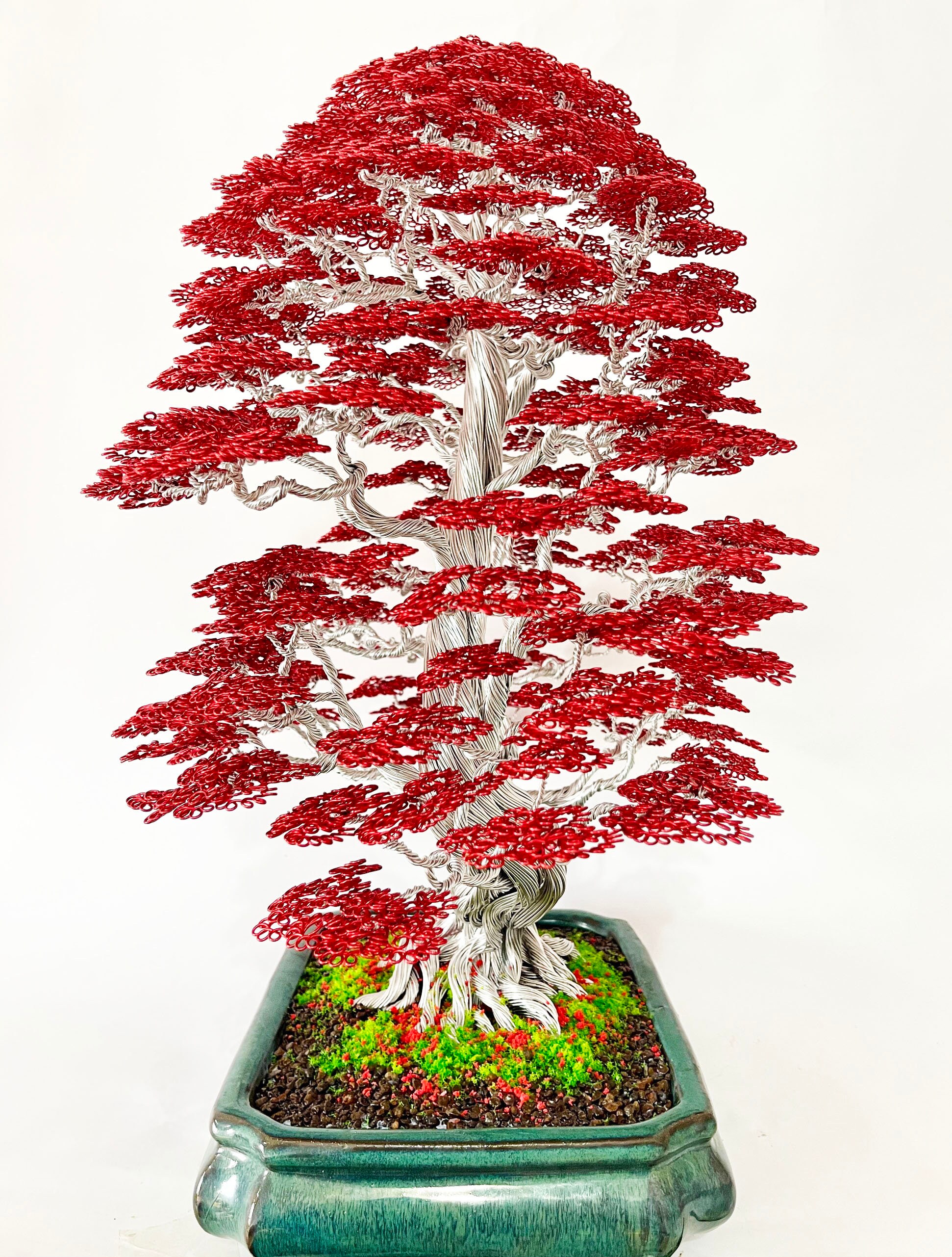 Wire Bonsai Tree up to 20 Inches Tall, Bonsai Tree, Decorative Red ...