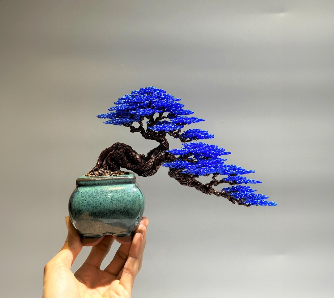 Copper Wire Bonsai Tree, Wire Tree Sculpture, Tree of Life, Desk Decor ...