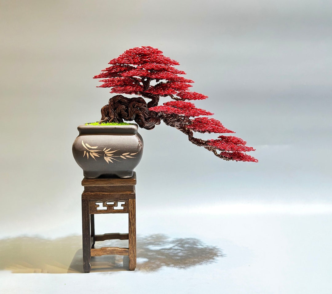 Wire Bonsai Tree, Decor Red Maple Tree, Bonsai Tree, Home Deco, Wire ...