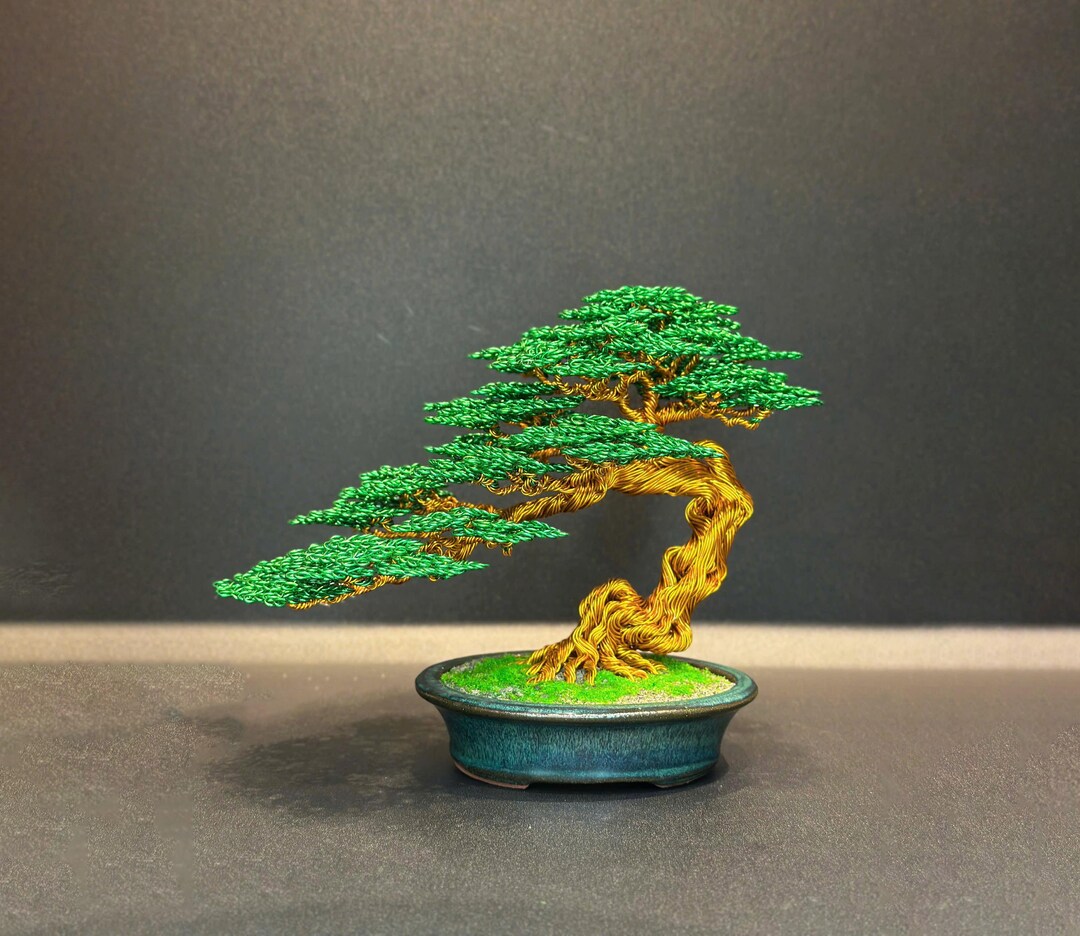 Copper Wire Bonsai Tree, Wire Tree Sculpture, Tree of Life, Desk Decor ...