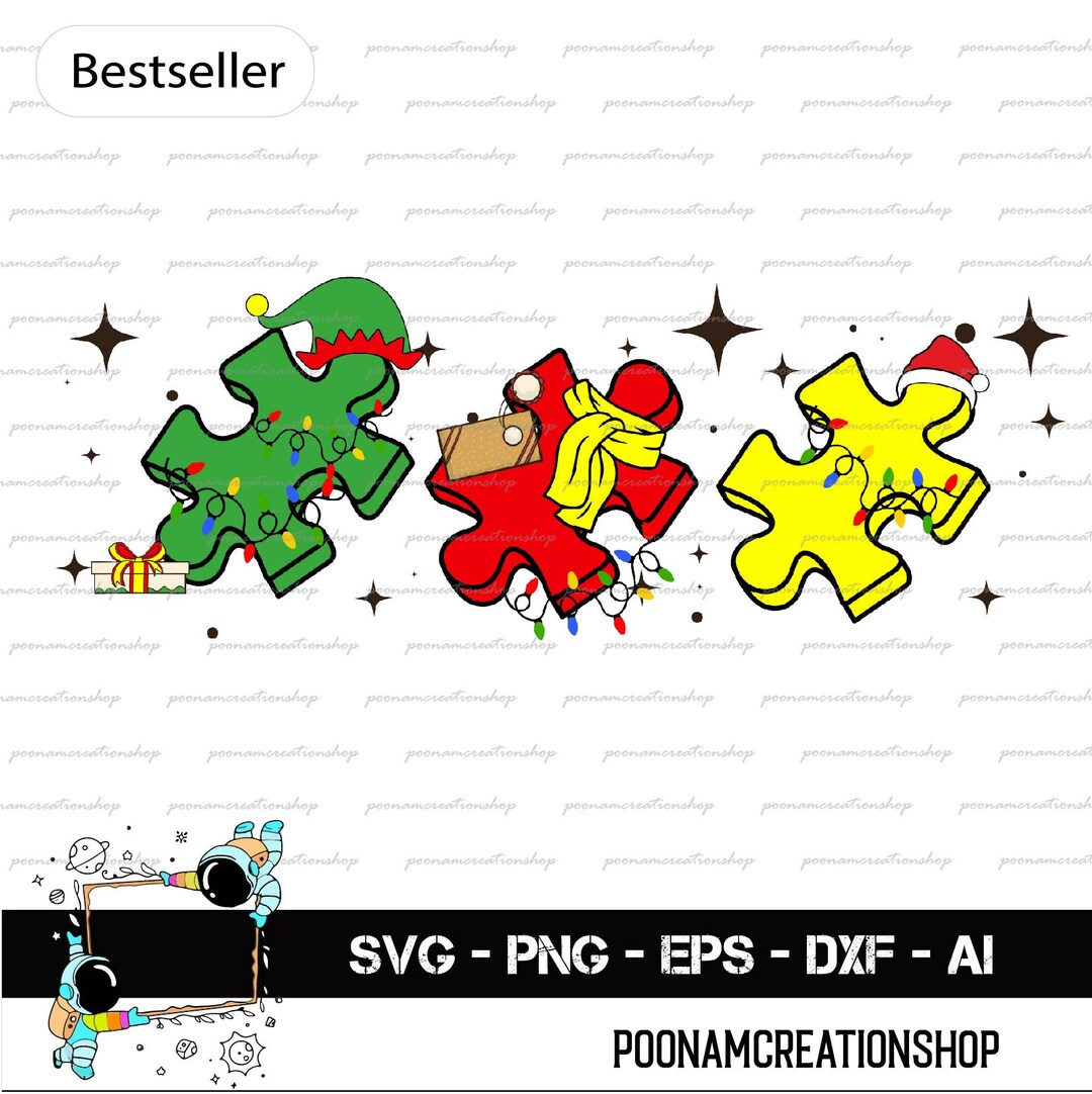 Christmas With Autism Awareness Svg, Autism Christmas Svg Designs - Etsy