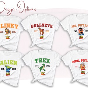 Toy Story Shirt Collection: Characters, Slinky, Bullseye, Mr. Mrs ...