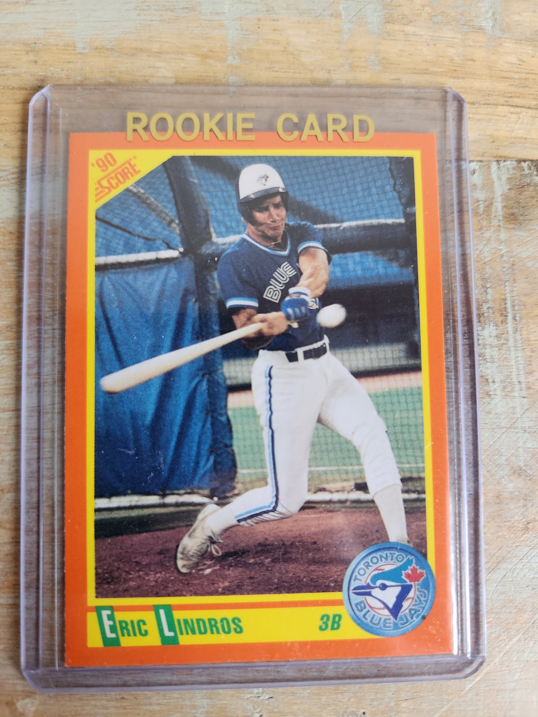 Vintage 1990 Eric Lindros Baseball ROOKIE CARD Toronto Blue Jays ...