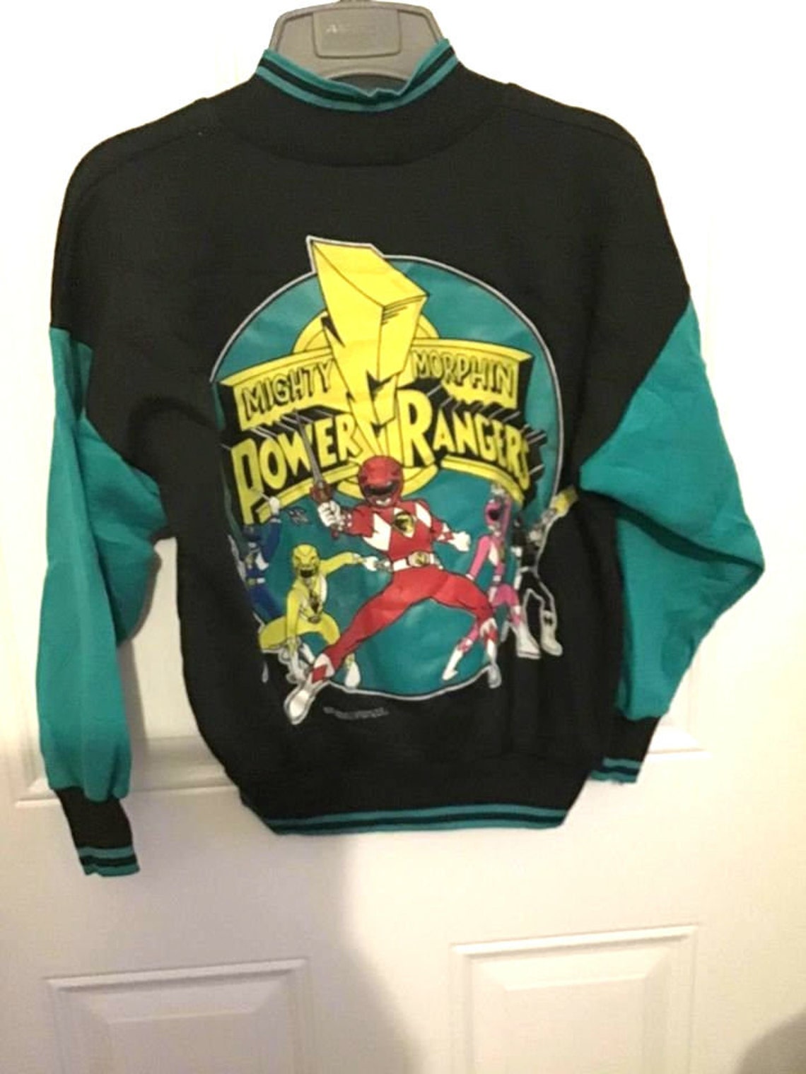 Vintage 1994 Mighty Morphin Power Rangers Varsity Style Jacket Retro Sz ...