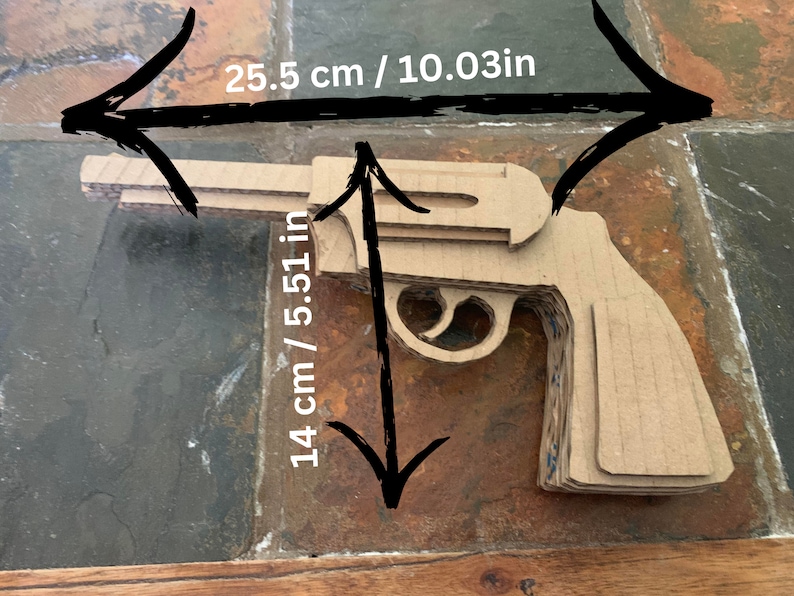 Cardboard Revolver, Digital Files Only, Cardboard Template, Kids Craft ...