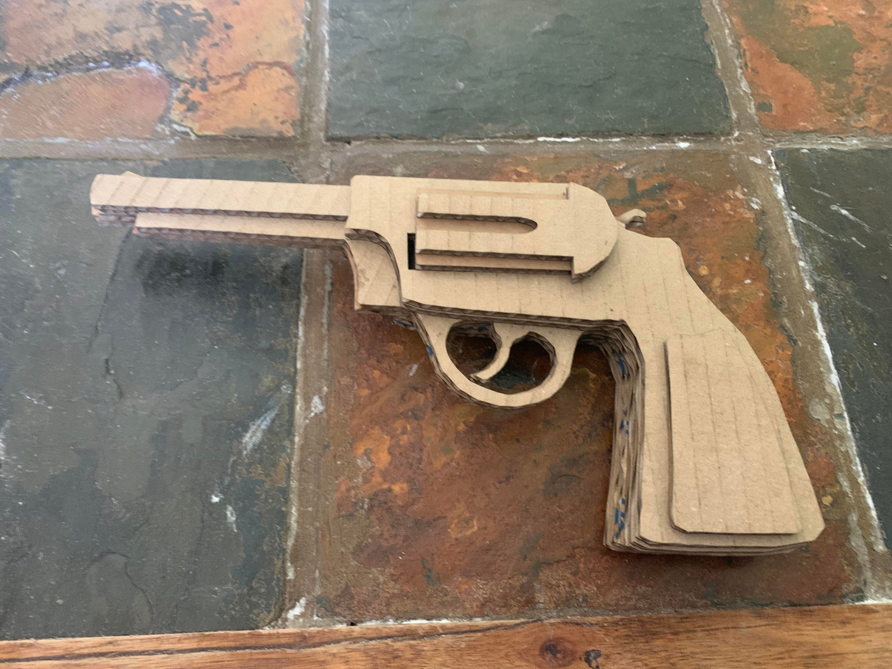 Cardboard Revolver, Digital Files Only, Cardboard Template, Kids Craft ...