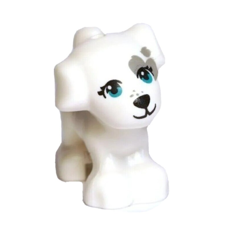 LEGO Dog Puppy White Pet Cute Beautiful Eyes Animal Minifigures Friend ...