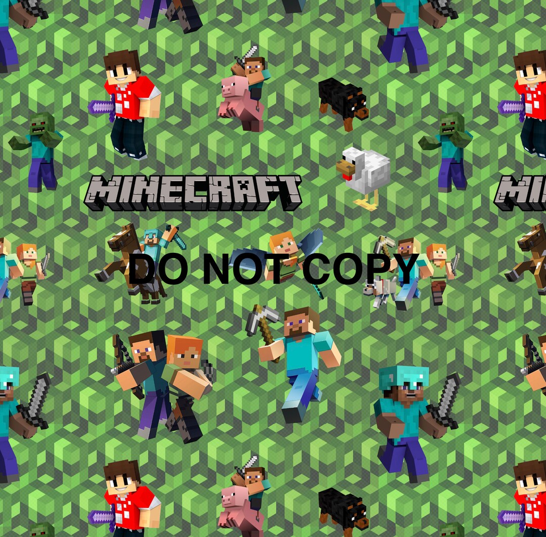 Minecraft Seamless Digital Pattern - Etsy