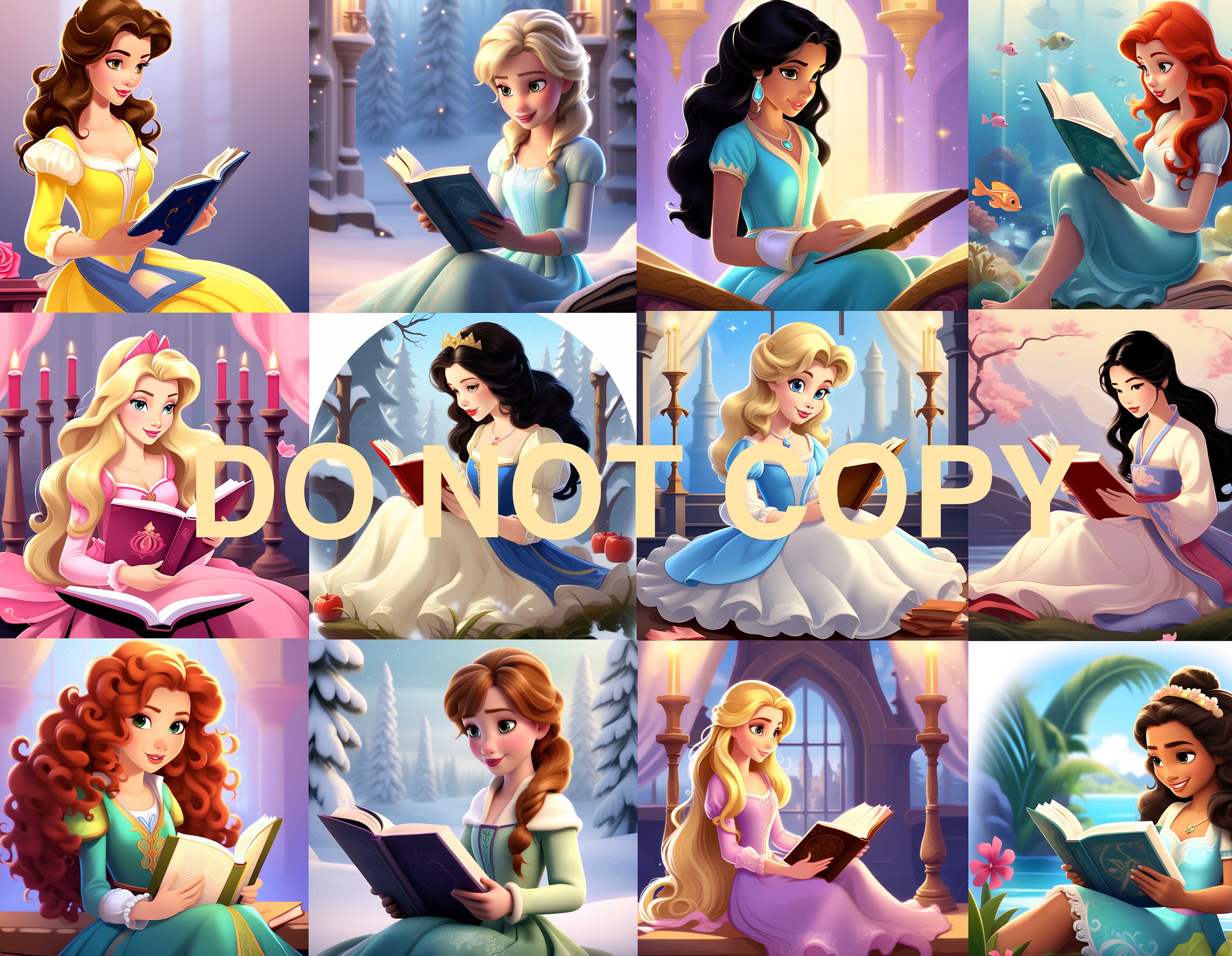 Reading Princesses Digital Pattern - Etsy