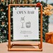 Wedding Open Bar Sign Canva Template, Printable Bar Menu the Drinks Are ...