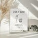 Wedding Open Bar Sign Canva Template, Printable Bar Menu the Drinks Are ...