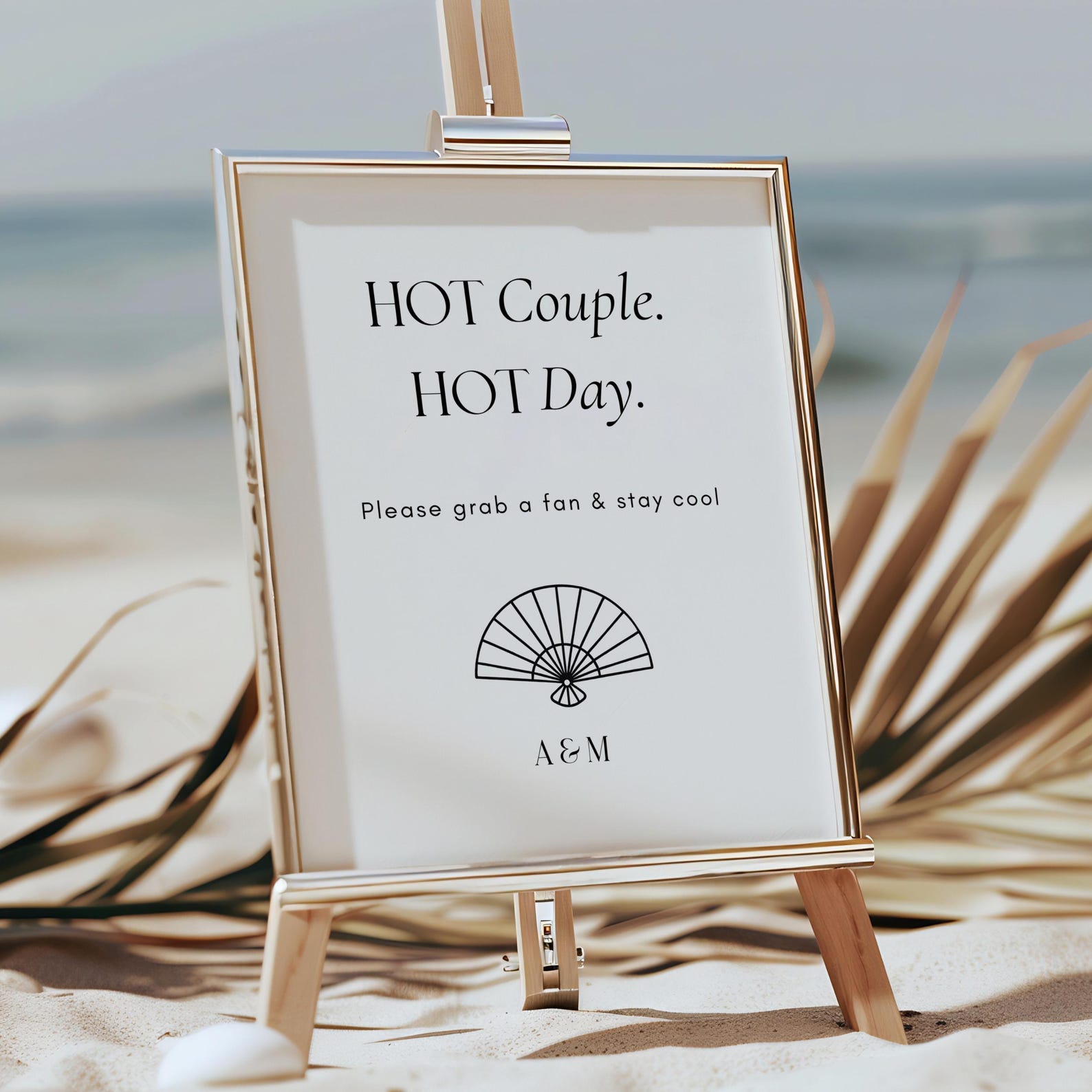 Modern Wedding Fan Sign Template, Funny Wedding Sign Fan Station Canva ...
