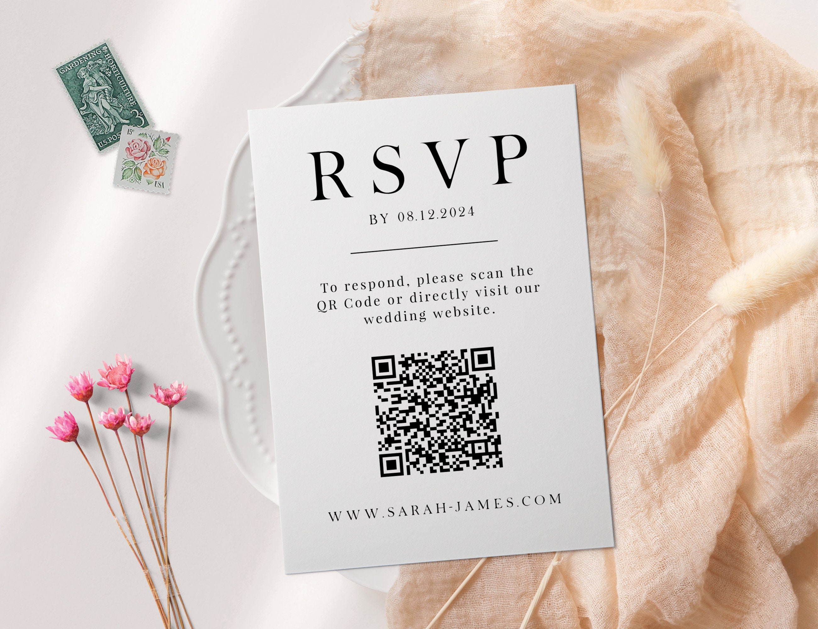 RSVP Card Qr Code for Wedding, Qr Code Rsvp Insert Template Templett ... RSVP Card Qr Code for Wedding, Qr Code Rsvp Insert Template Templett ...
