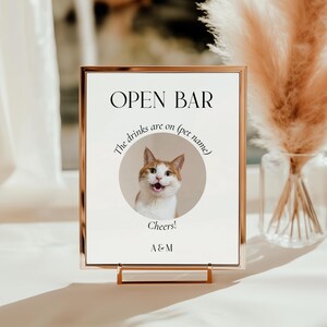 Open Bar Sign With Pets Canva Template, Printable Bar Menu the Drinks ...