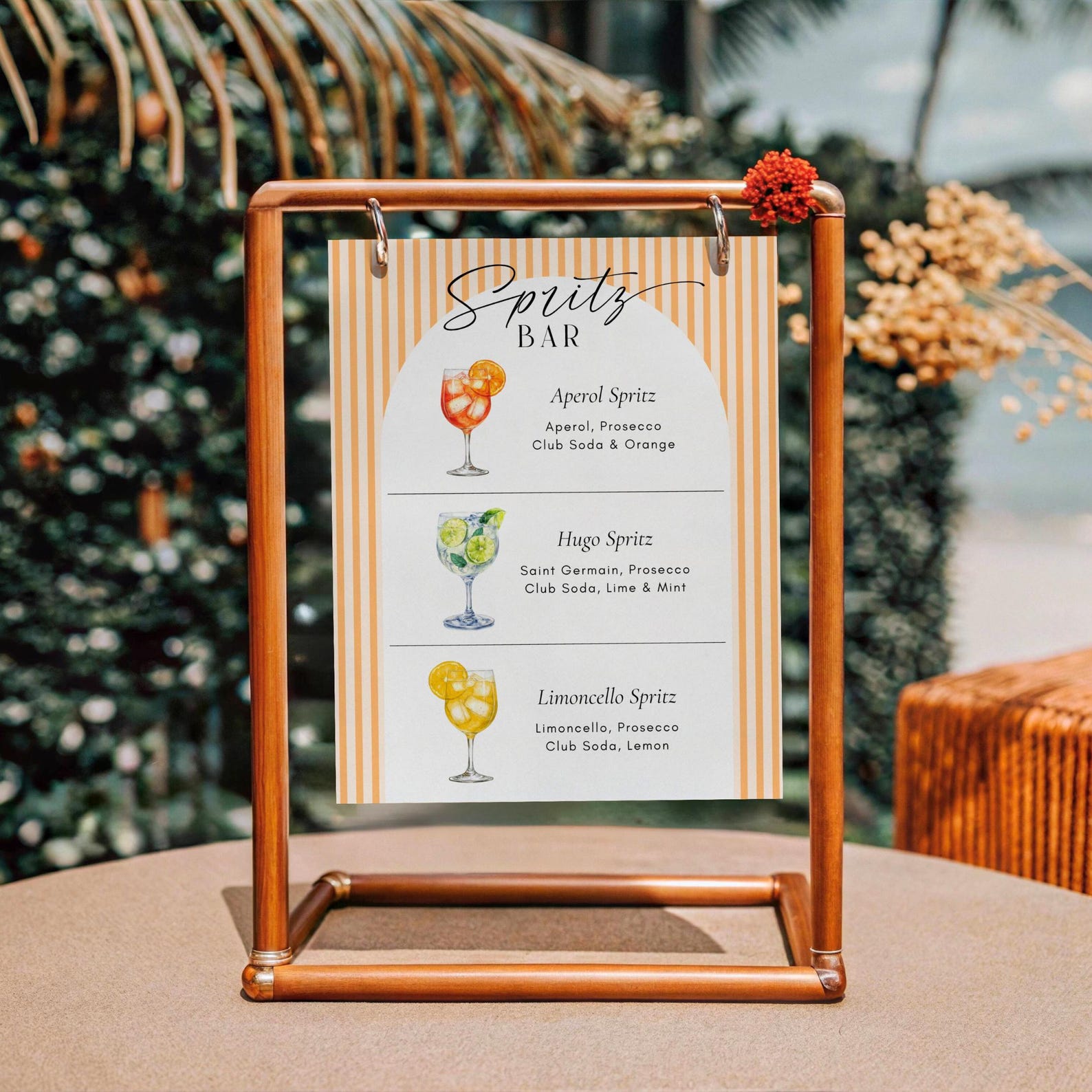 Aperol Hugo Limoncello Spritz Bar Sign Canva Template Editable ...