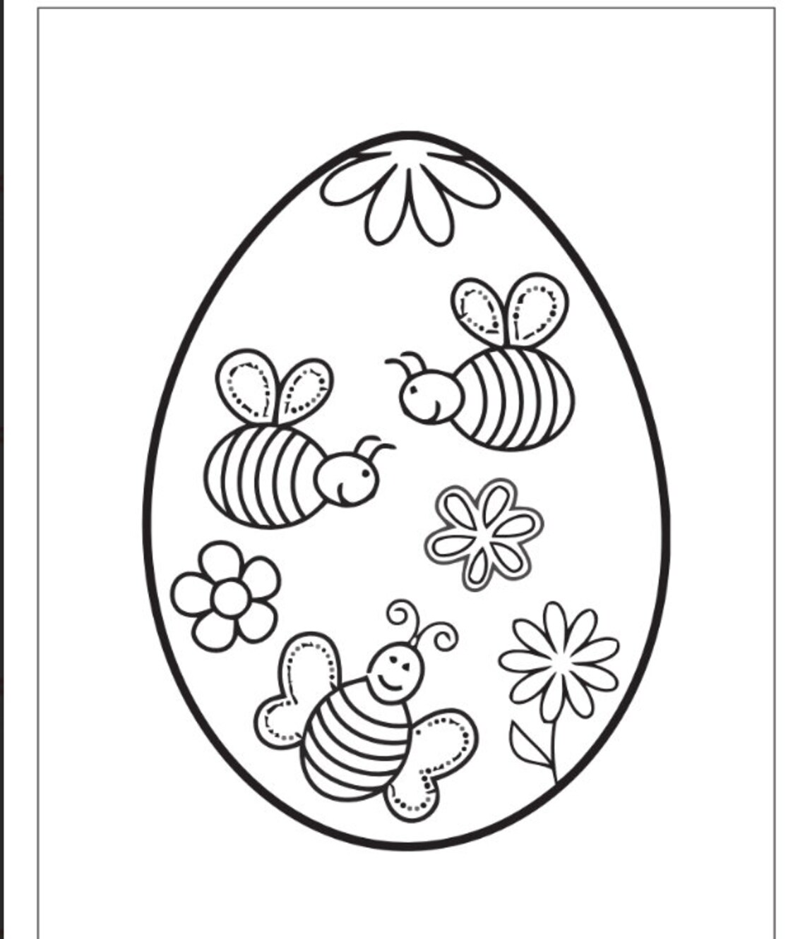 Kids Digital Coloring Books | Easter Egg Fun, Printable Activities - Etsy