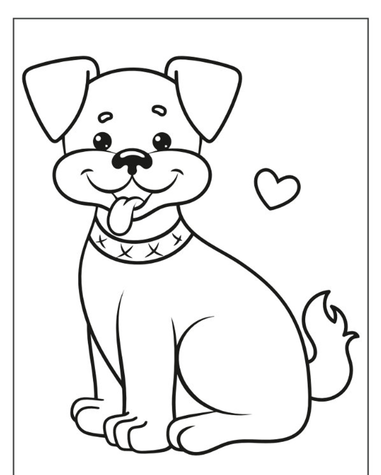 Kids Digital Coloring | Happy Funny Dogs Coloring Book, Printable Pages ...