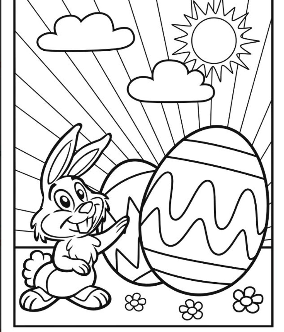 Kids Digital Coloring | Fun Easter Bunny Inspired Printable Coloring ...