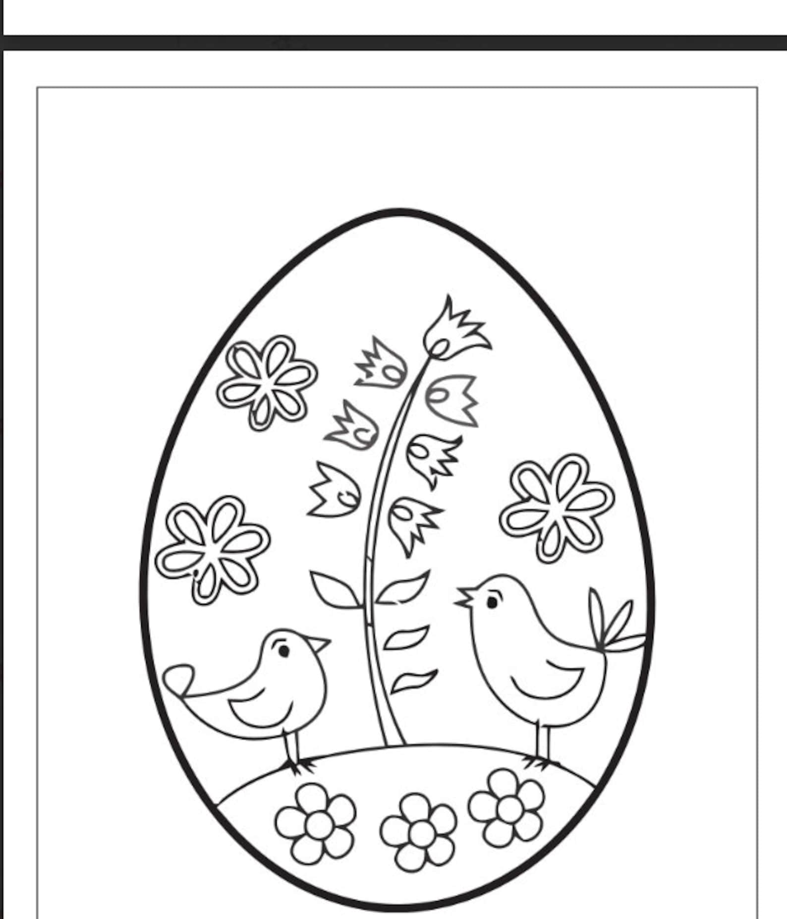 Kids Digital Coloring Books | Easter Egg Fun, Printable Activities - Etsy