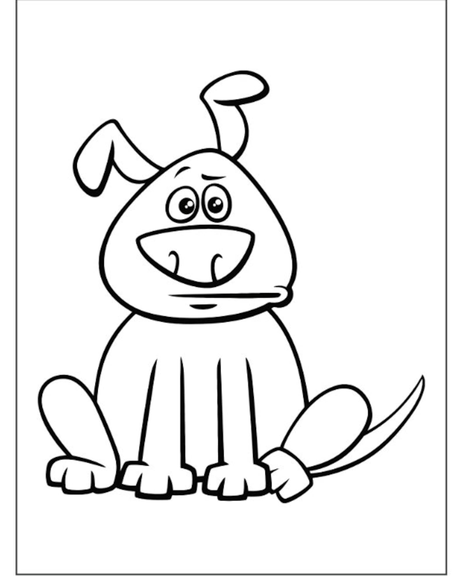 Kids Digital Coloring | Happy Funny Dogs Coloring Book, Printable Pages ...