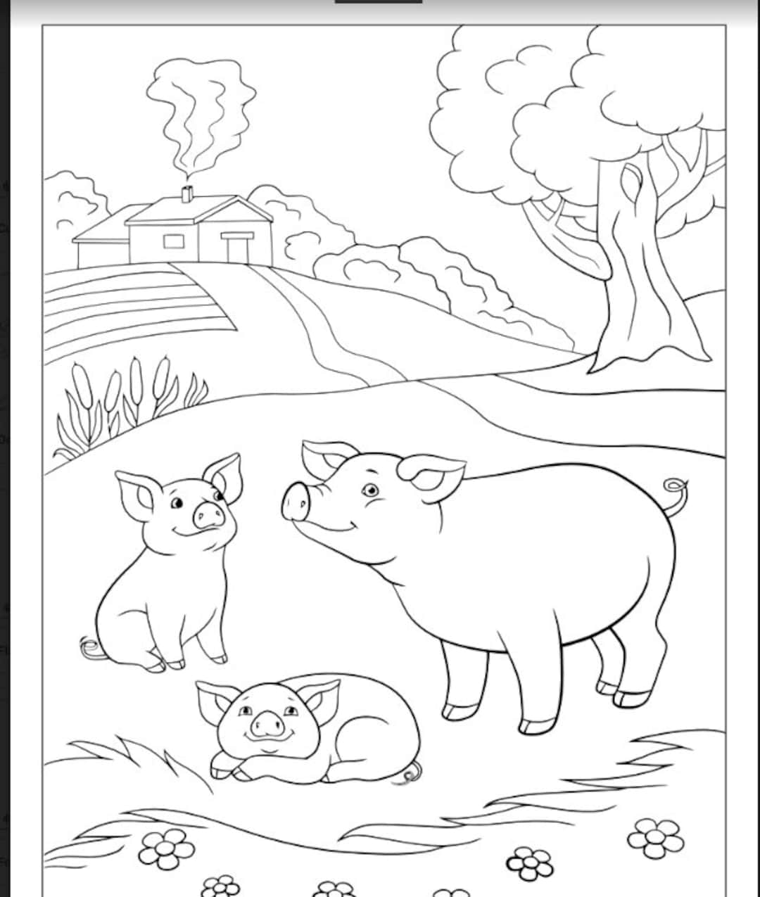 Kids Coloring Book | Farm Animal Digital Printable Coloring Fun ...