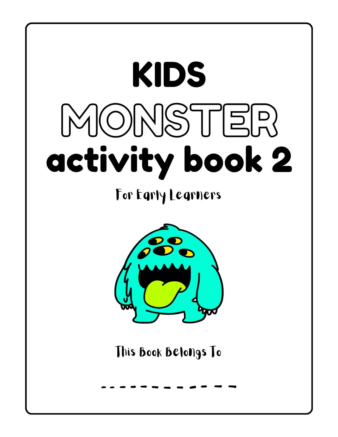 Kids Digital Fun | Printable Download Monster Activity Learning ...