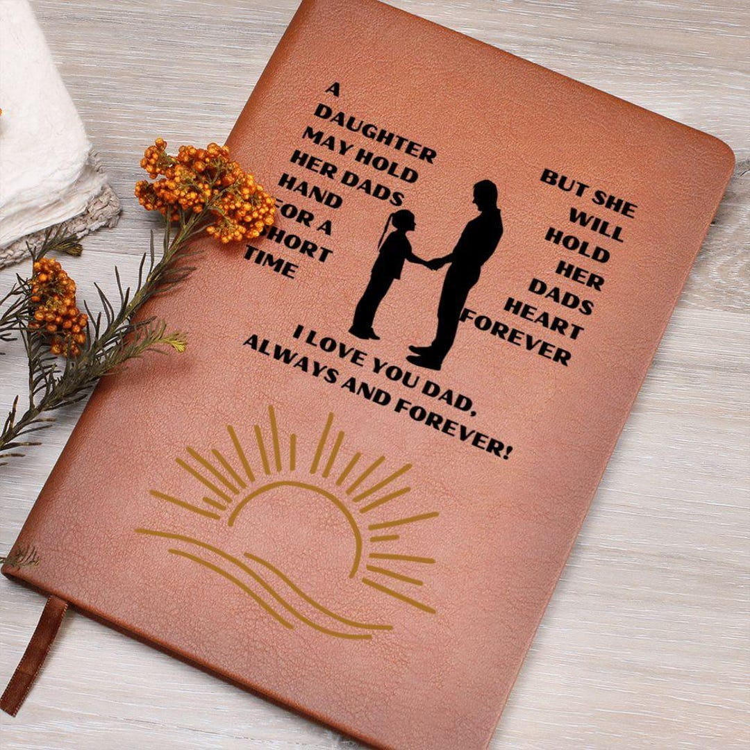 Dad Gift | Journal for My Father, From Daughter, Vegan Leather ...