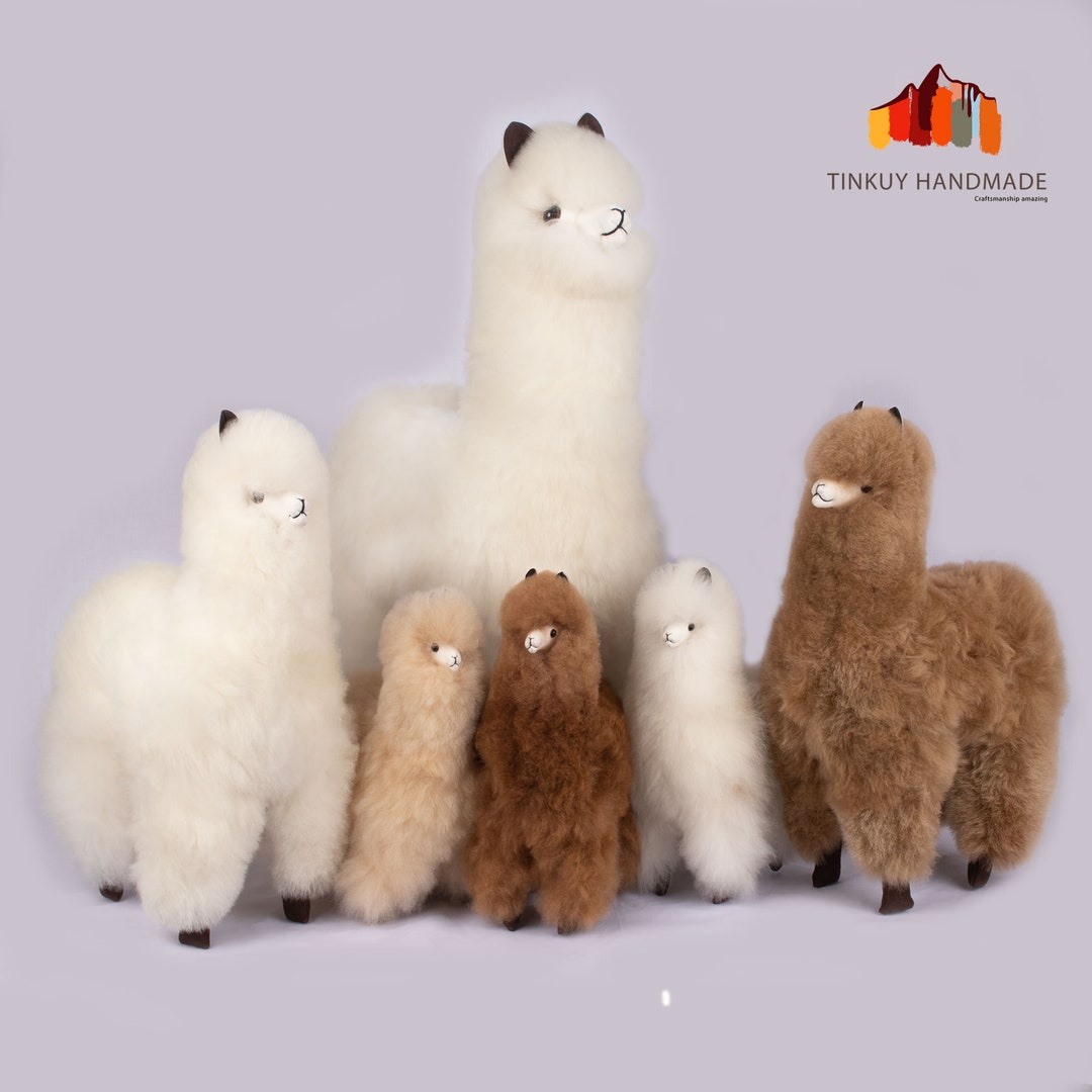 Life Size Baby Alpaca Toy, Realistic Baby Alpaca, 100% Real Alpaca Fur ...
