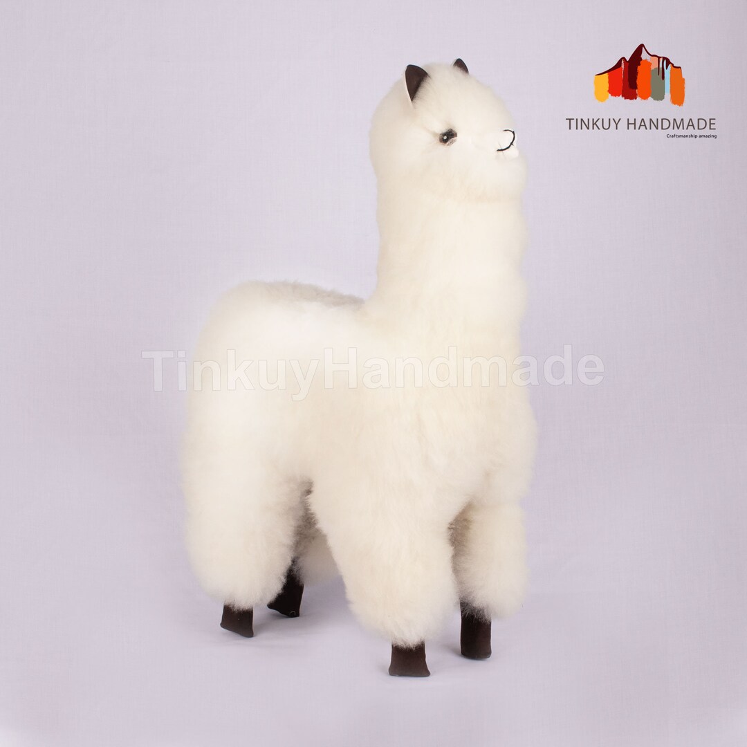 Life Size Baby Alpaca Toy, Realistic Baby Alpaca, 100% Real Alpaca Fur ...