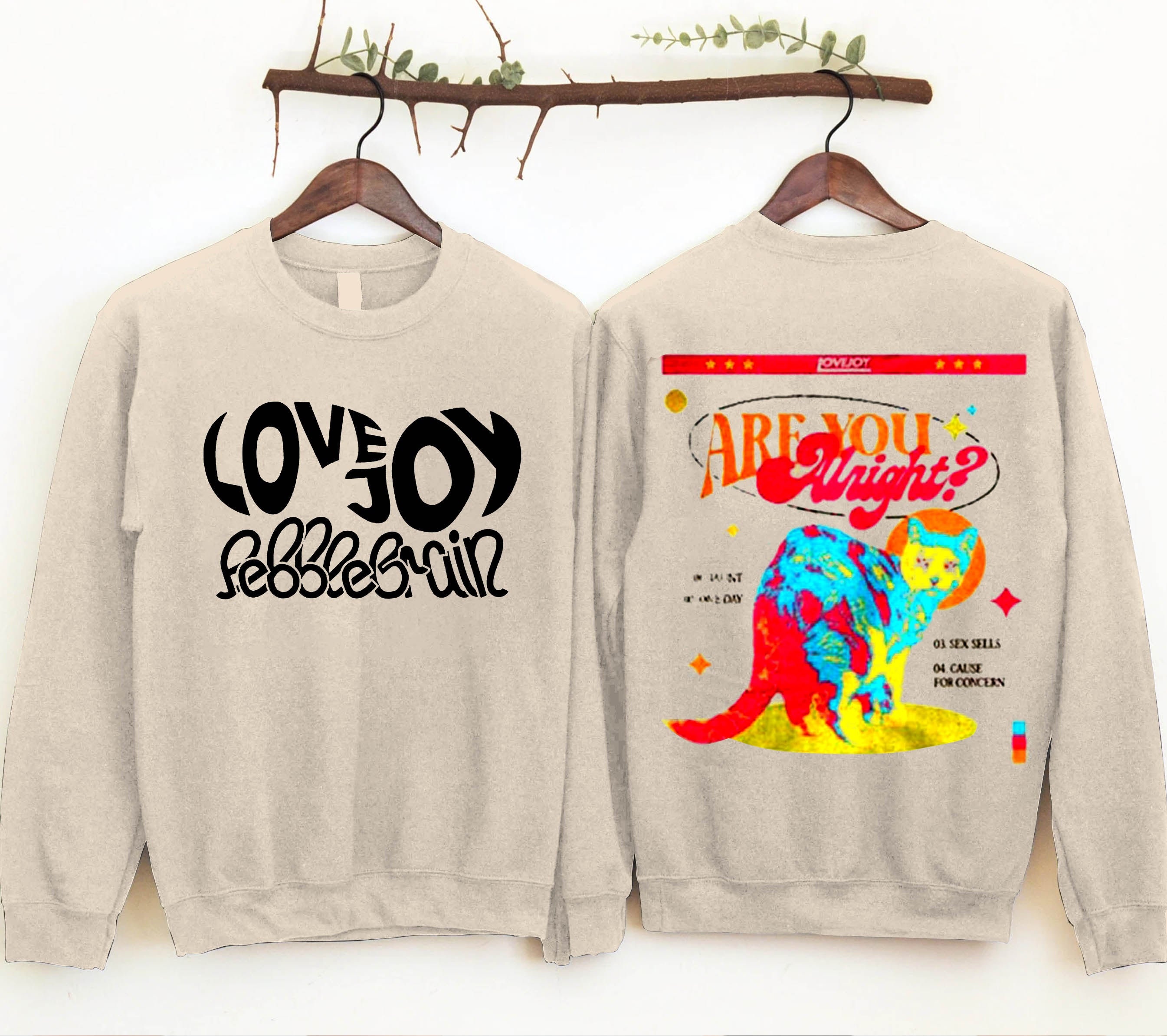 Are You Alright Merch, Pebble Rain Lovejoy Tour Sweatshirt sold by Greg ...