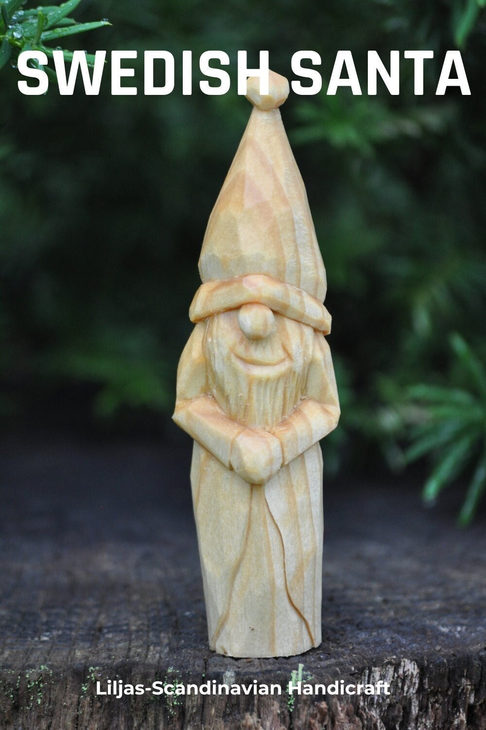 Unpainted Swedish Santa, Craft Material, Wood Carving, Wooden Figure ...