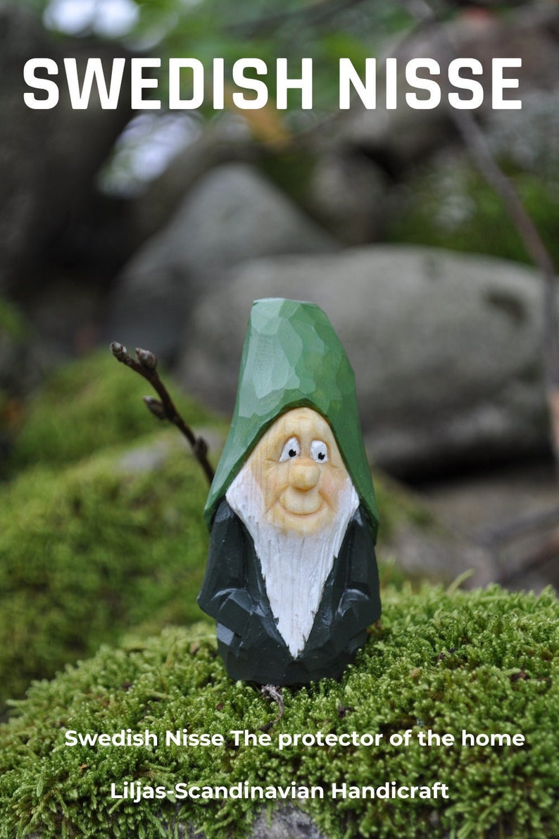 Unique Carved Swedish Gnome Gift Boxed Unique Whittled Wood Carved ...