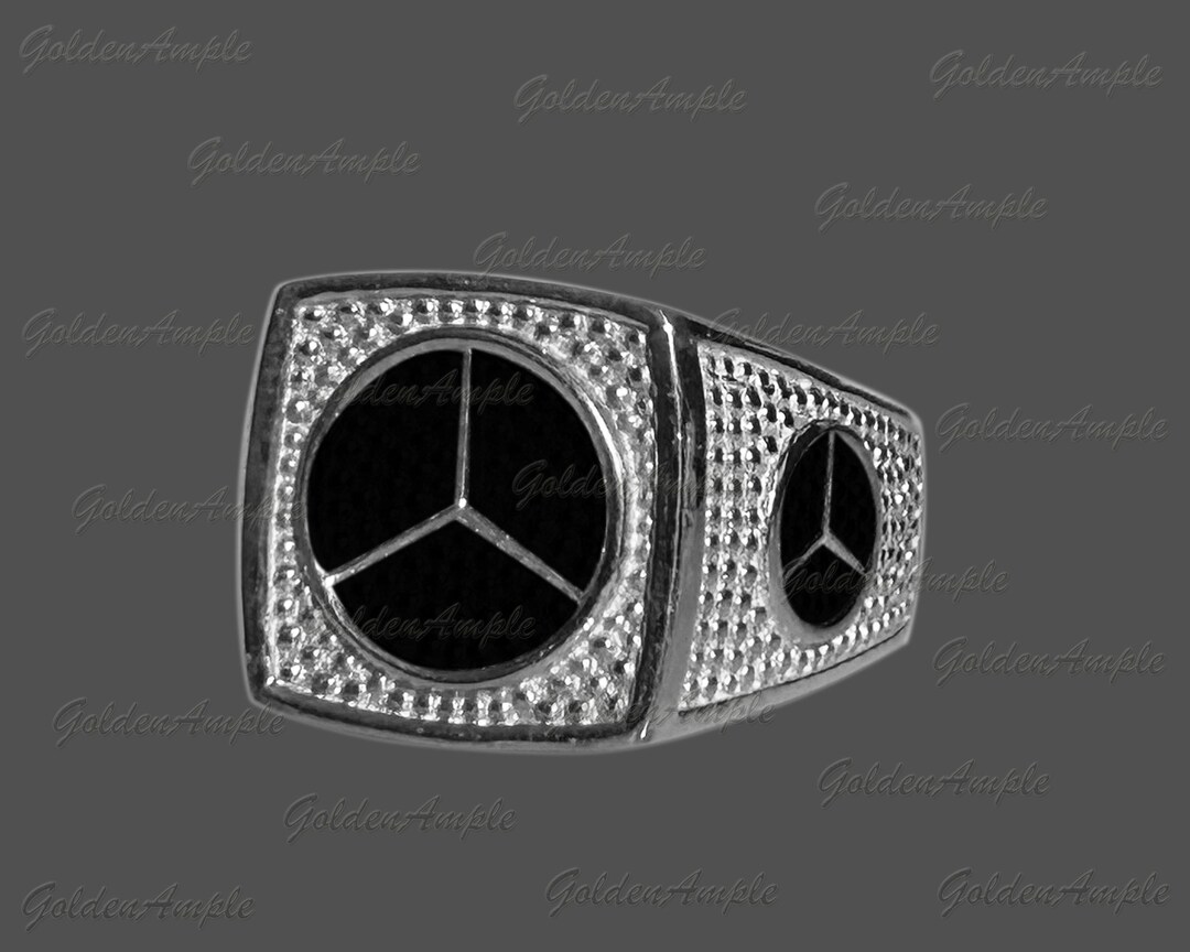 Mercedes Benz Ring, 925 Sterling Silver, Benz Signet Ring, Mercedes ...