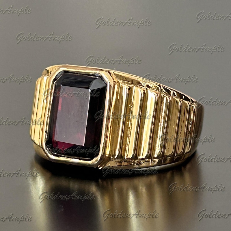 Mens Garnet Ring - Etsy