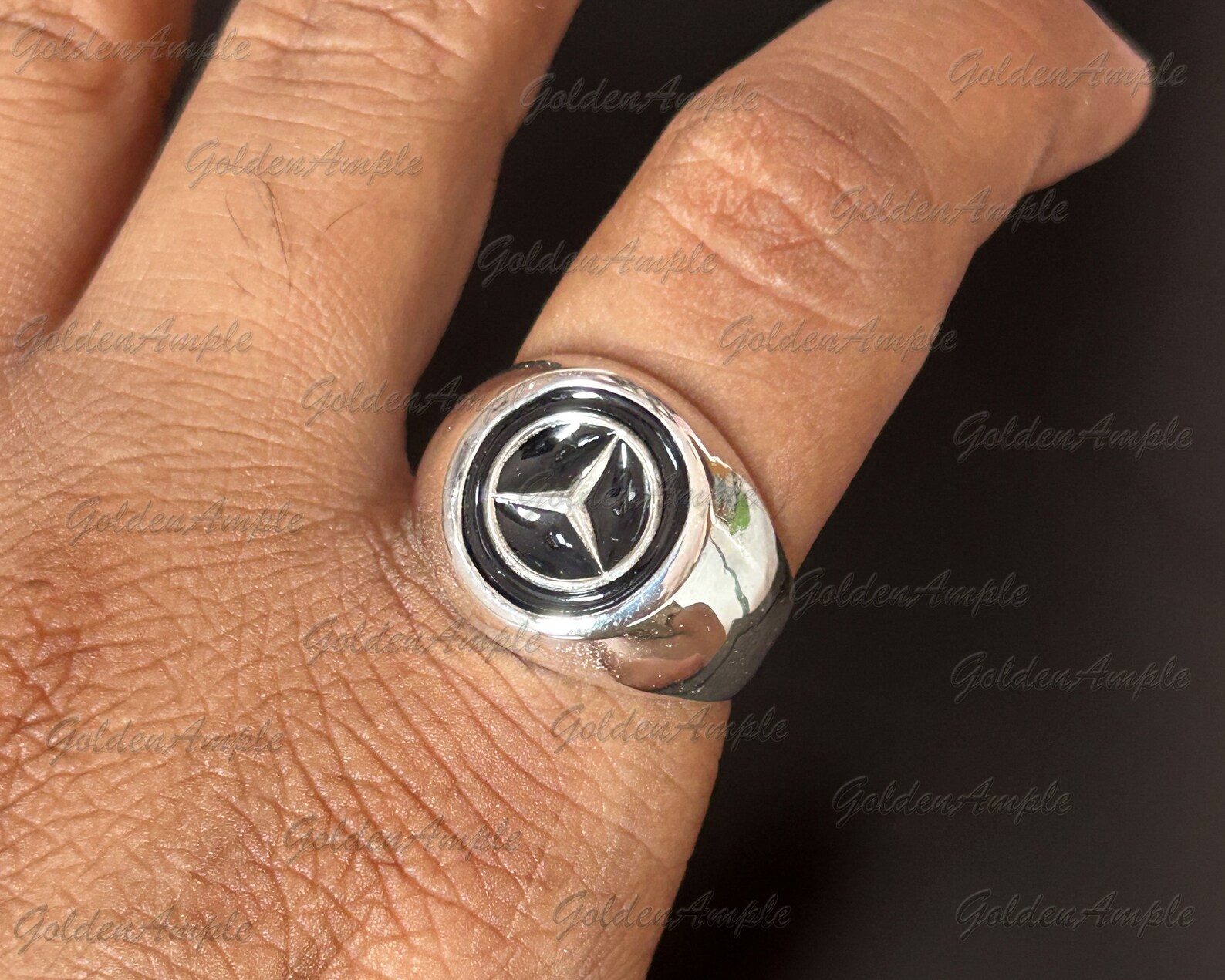 Mercedes Benz Ring, 925 Sterling Silver, Benz Signet Ring, Mercedes ...
