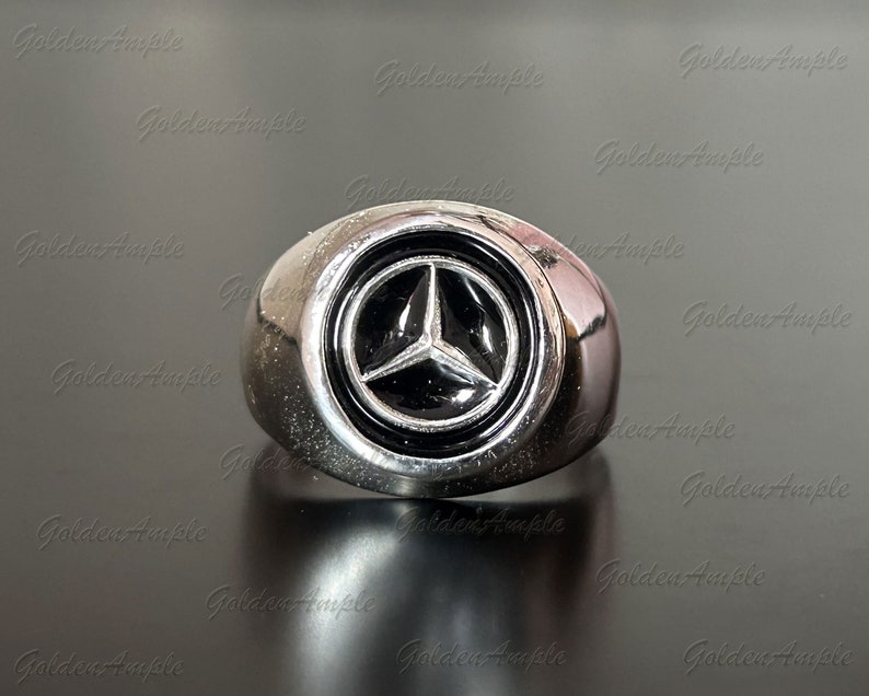 Mercedes Benz Ring, 925 Sterling Silver, Benz Signet Ring, Mercedes ...