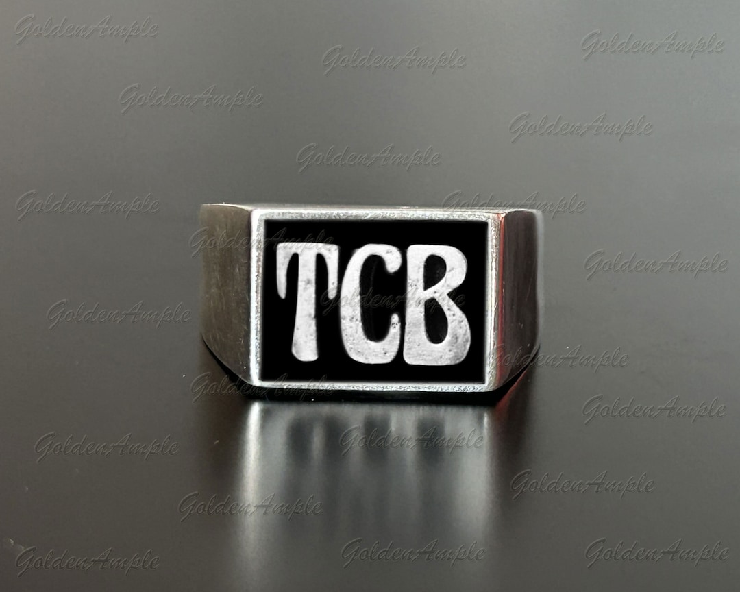 TCB taking Care of Business Ring Hood Ring in Solid 925 Sterling Silver ...